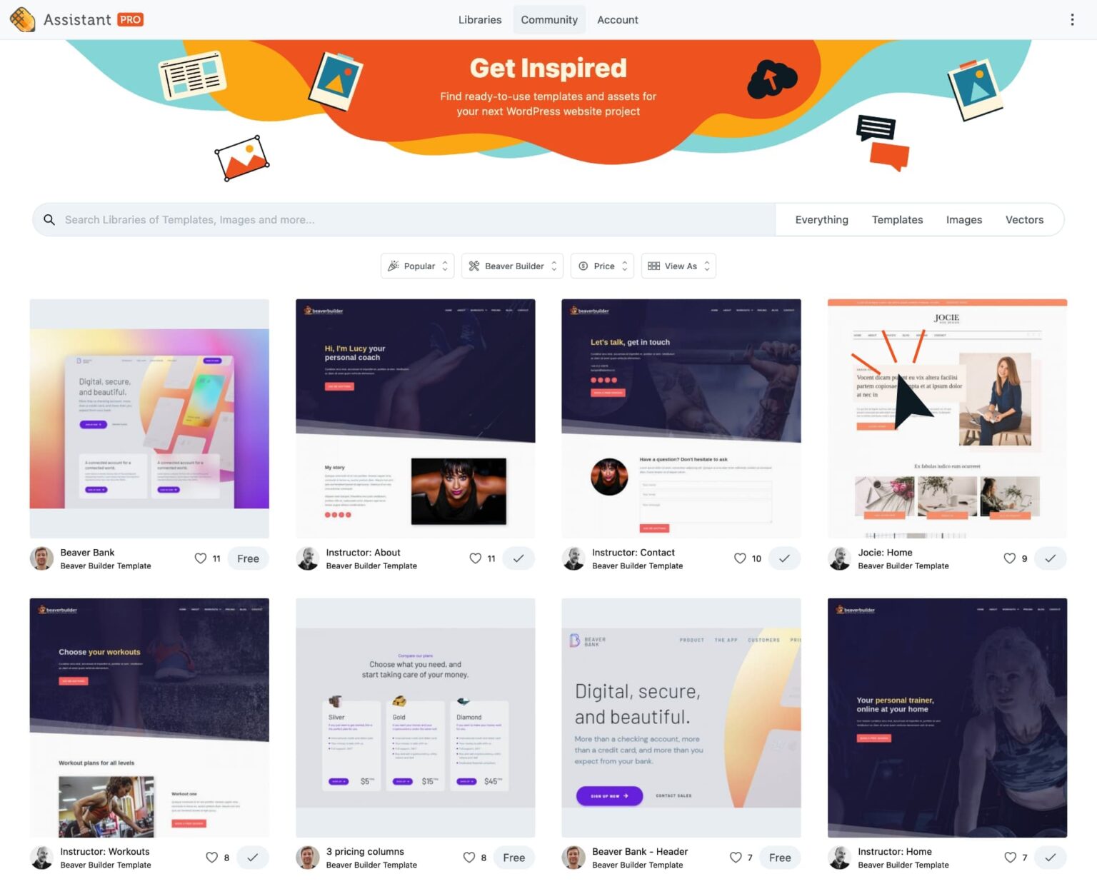 Assistant Pro - WordPress Cloud Storage & Template Marketplace