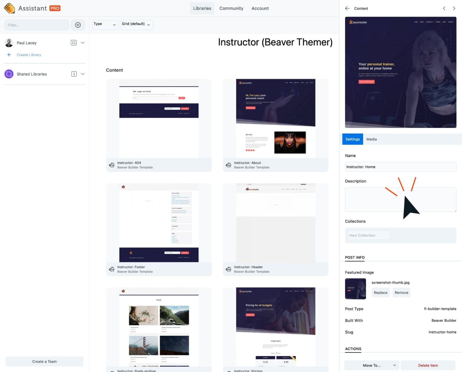 Assistant Pro - WordPress Cloud Storage & Template Marketplace